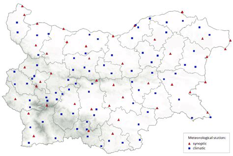 Spatial Distribution Of The Meteorological Stations Used In The Survey