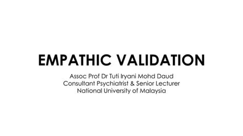 Empathic Validation Pdf