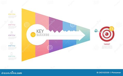 10 Steps Arrow Infographics Element Template Chart For Presentation 10 Vector Illustration