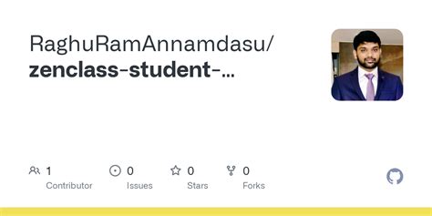 GitHub RaghuRamAnnamdasu Zenclass Student Dashboard Backend