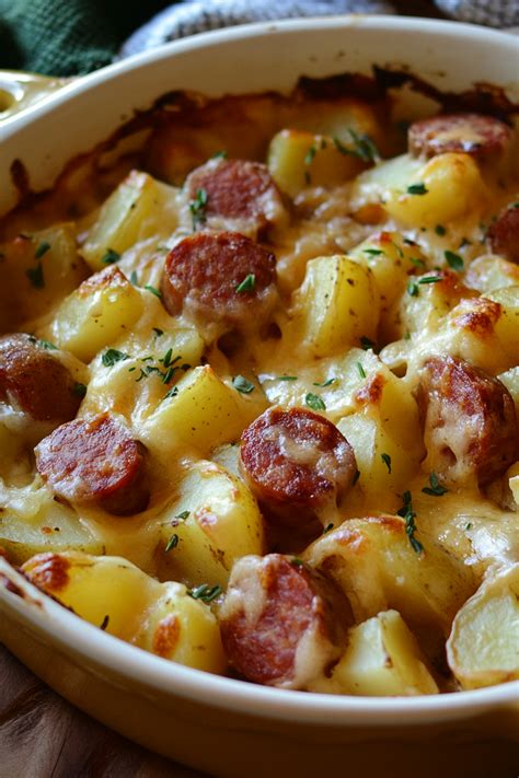 Kielbasa Sausage Cheesy Potato Casserole An Organized Chaos