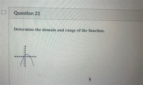 Solved Question 21Determine the domain and range of the | Chegg.com