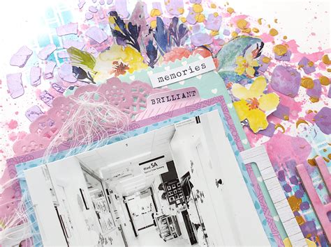 StencilGirl Talk Happy A Mixed Media Scrapbook Page By Sue Plumb