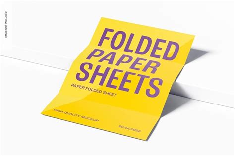 Premium Psd Paper Folded Sheet Mockup