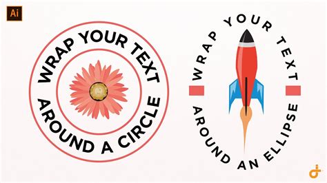 Wrap Text Around Circle Ellipse Adobe Illustrator Tutorial Youtube