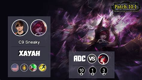 C9 Sneaky Xayah Adc Vs Miss Fortune Lol S9 Na Placements Full