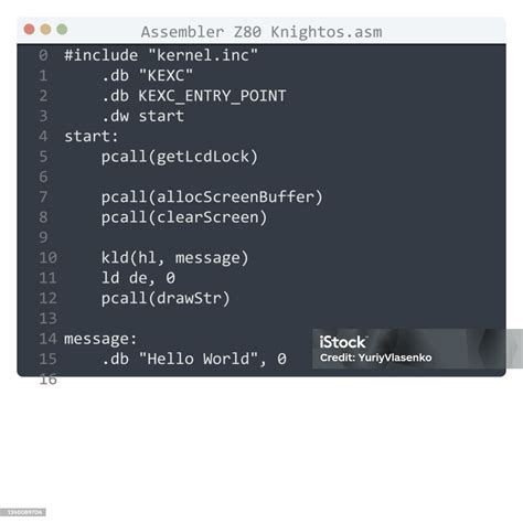 Assembler Z80 Knightos Bahasa Hello World Contoh Program Dalam