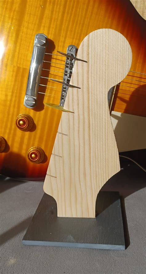 Wooden Guitar Pick Holder Diy Wood Guitar Stand Guitar Headstock
