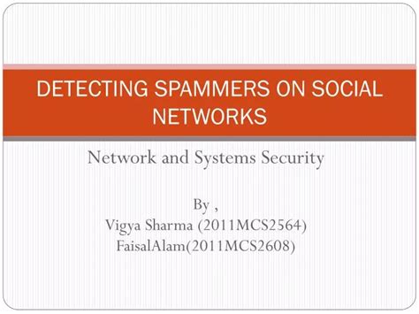 Ppt Detecting Spammers On Social Networks Powerpoint Presentation Free Download Id 2317805