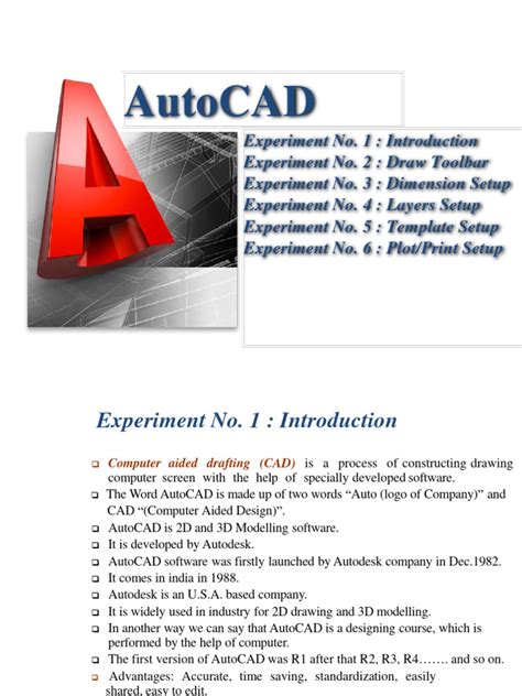 autocad presentation pdf auto cad computer aided design