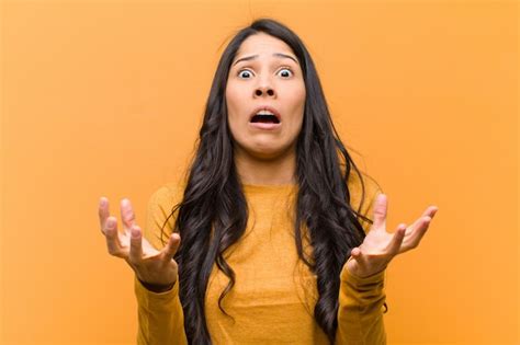 Premium Photo Young Brunette Girl Looking Desperate And Frustrated