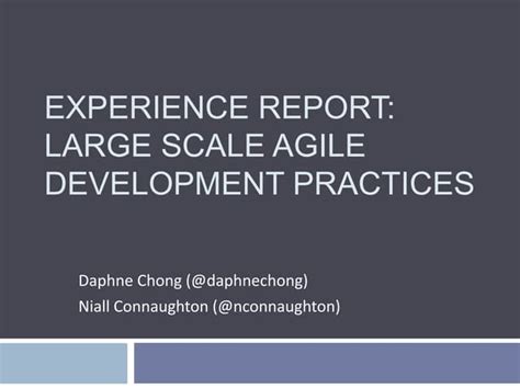 large scale agile development practices pptx