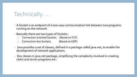 Socket And Server Socket Ppt