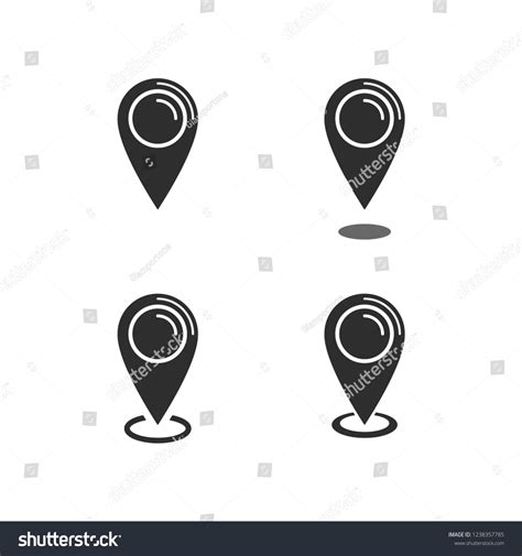 Location Icon Map Pin Vector Set Stock Vector Royalty Free Shutterstock