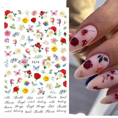 สติกเกอร์ฟอยล์ ลายดอกซากุระ 3d Diy สําหรับติดตกแต่งเล็บ 1 ชิ้น Trf091