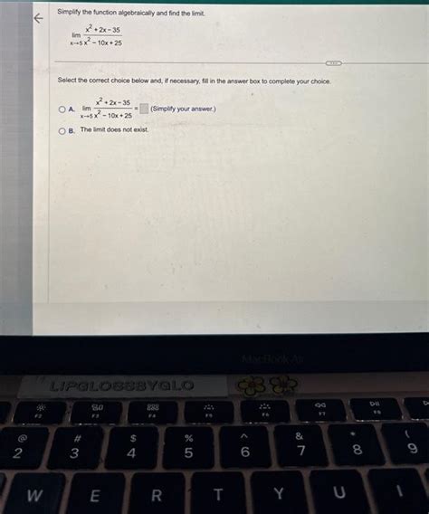 solved simplify the function algebraically and find the
