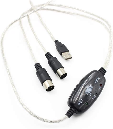 Mookeenone 2m Usb In Out Midi Interface Cable Converter Pc