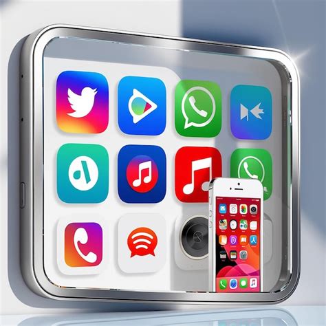 A Screen Apps Including A Cell Phone Phone And Icons Premium Ai