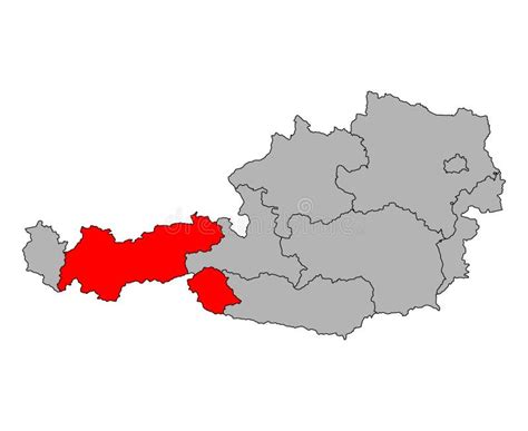 Austria Of Tyrol Map Symbol Shape Travel Web Flat Concept Icon Symbol