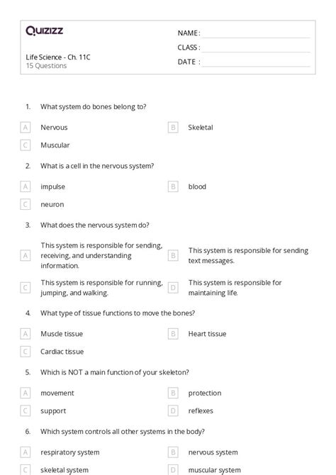 50 Life Science Worksheets For 7th Class On Quizizz Free And Printable