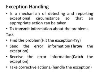 Exception Handling In C Ppt
