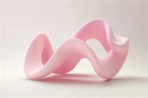 organic curved shapes in pink intertwining with each other in a
