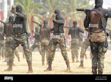 Sri Lankan Commando Soldiers During A Drill Session At The 40th