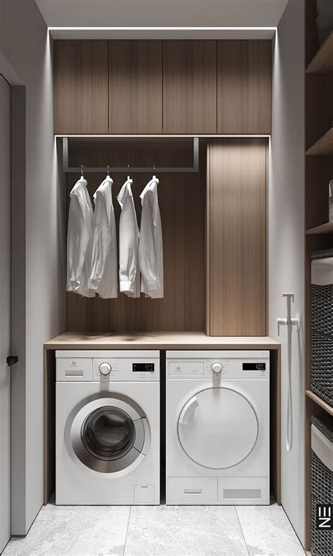 ЖК Клевер парк для Екатерины и Дмитрия • Дизайн постирочной Постирочная Хозяйственный блок