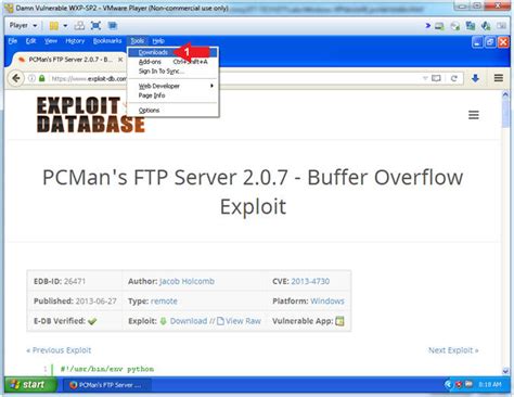 Damn Vulnerable Windows XP Lesson 9 How To Setup The PCMan S FTP Server 2 0 7 Buffer Overflow