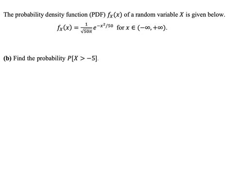 Solved The Probability Density Function PDF Fx X Of A Chegg