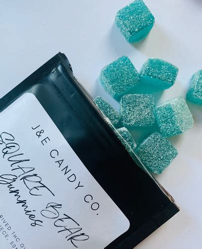 Sour Blue Raspberry Delta 89 Thc 52mg Square Bears 10 Count Jande