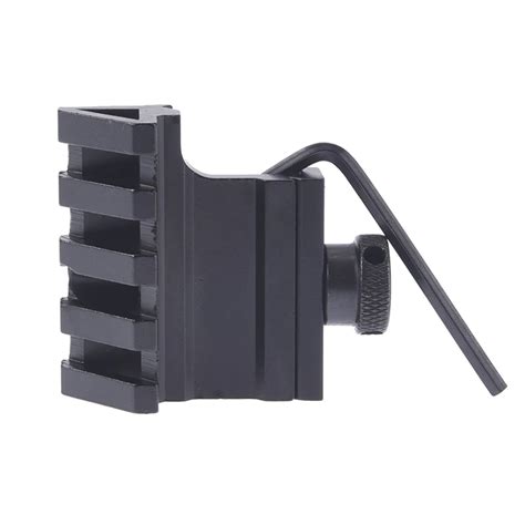 45 Degree Angle Tactical Scope Mount Aluminum Offset 4 Slot Side Rail