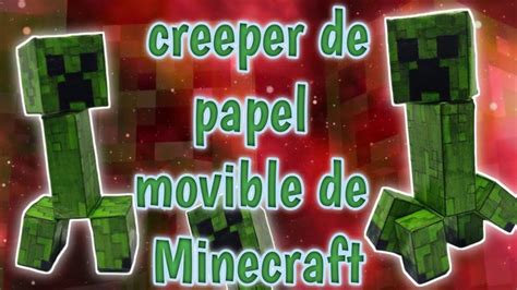 cómo hacer al creeper movible de papel de Minecraft super fácil y rápido papercraft