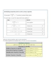 Identifying Properties Used To Solve A Linear Equation PNG Course Hero