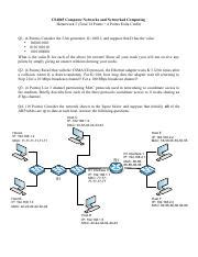 Computer Networks And Networked Computing Homework Course Hero