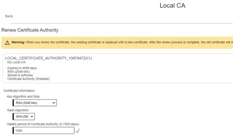 How To Renew A Local Certificate Authority Ca In Digital Certificate
