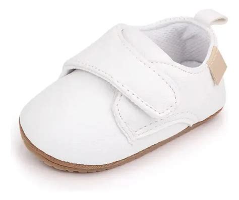 Zapato De Cuero Mocasín Para Bebé Niño Suela Dura Blanco Envío gratis