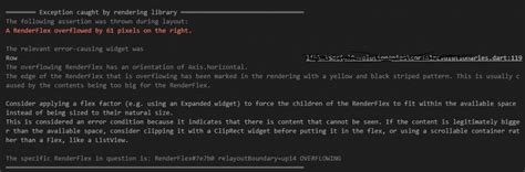 SOLVED Flutter A RenderFlex Overflowed By Pixels On The Right
