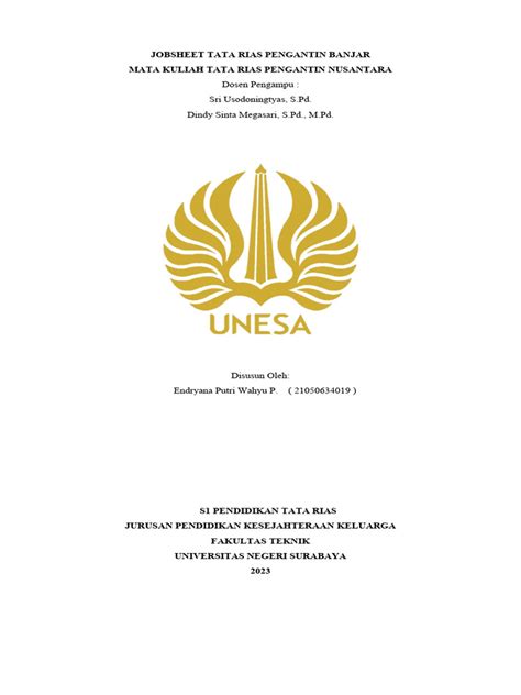 Jobsheet Pengantin Banjar Pdf