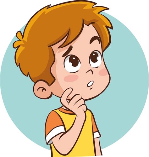 Ilustración De Vector De Dibujos Animados De Retrato De Niños Vector