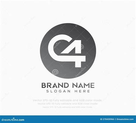 Letter C4 Typography Logo Stock Illustration Illustration Of Push
