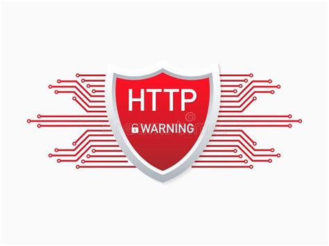 And HTTPS Protocols Safe And Secure Wev Browsing Vector Illustration Stock Vector