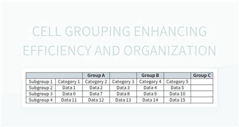 Cell Grouping Enhancing Efficiency And Organization Excel Template And