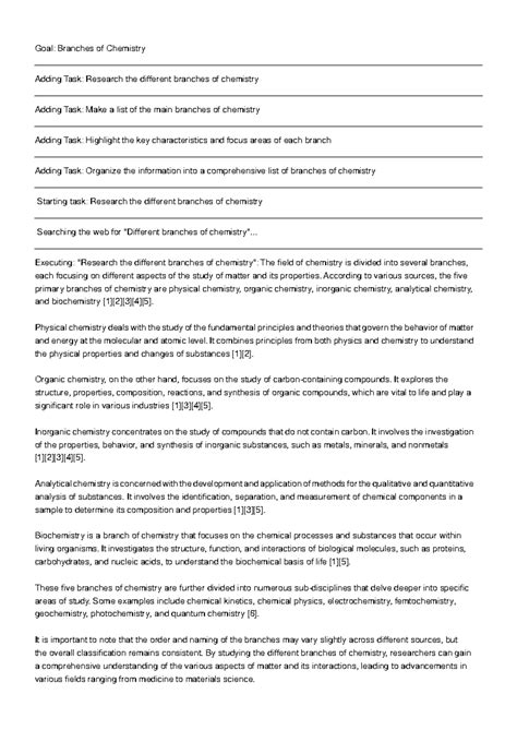 my document grou goal branches of chemistry adding task research the different branches of