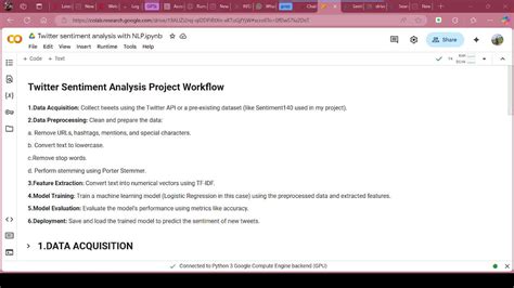 Nlp Machinelearning Datascience Sentimentanalysis Python Colab