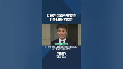 영풍 현장조사 Mbk엔 부작용 거론금감원 영풍·mbk 정조준 Shorts Youtube