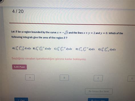 Solved Let R Be A Region Bounded By The Curve X Y And The Chegg