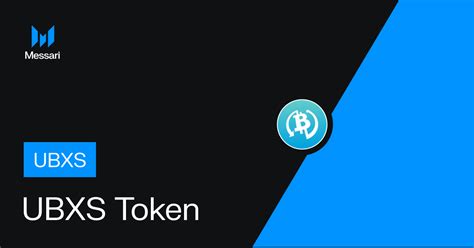 Ubxs Token Market Data And Trends Messari