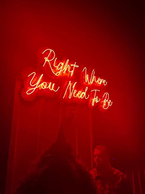 Red Aesthetic Neon Sign Red Sign Right Where You Need To Be Neon