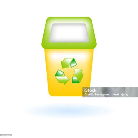 3d Recycle Bin Trash Can Garbage Icon Eco Sustainability Environment
